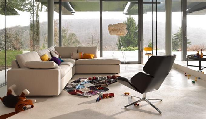 Scandinavian Design Shrimp Lounge Chair , Leather Cor Shrimp Chair With ...