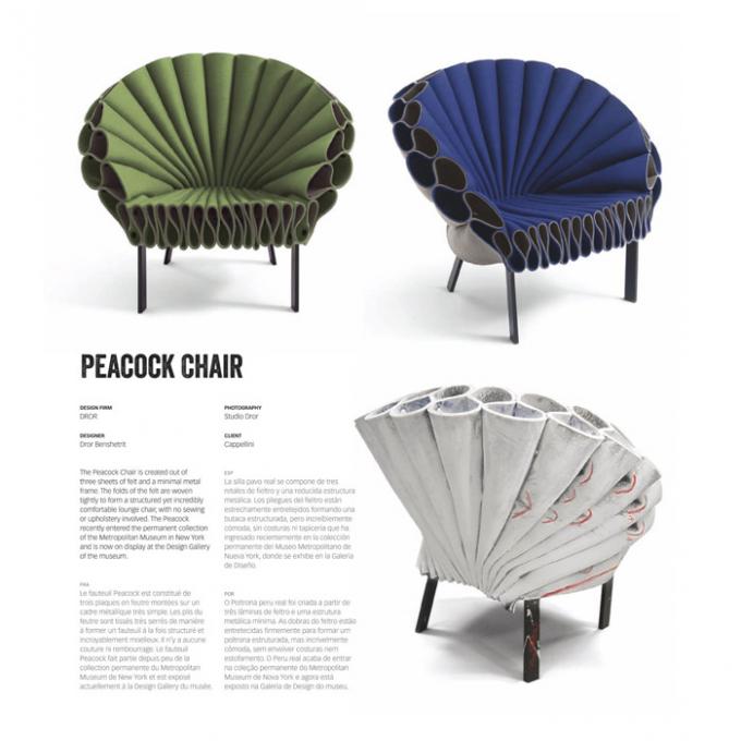 Modern contemporary Peacock Chair by Dror for cappellini in fabric and ...